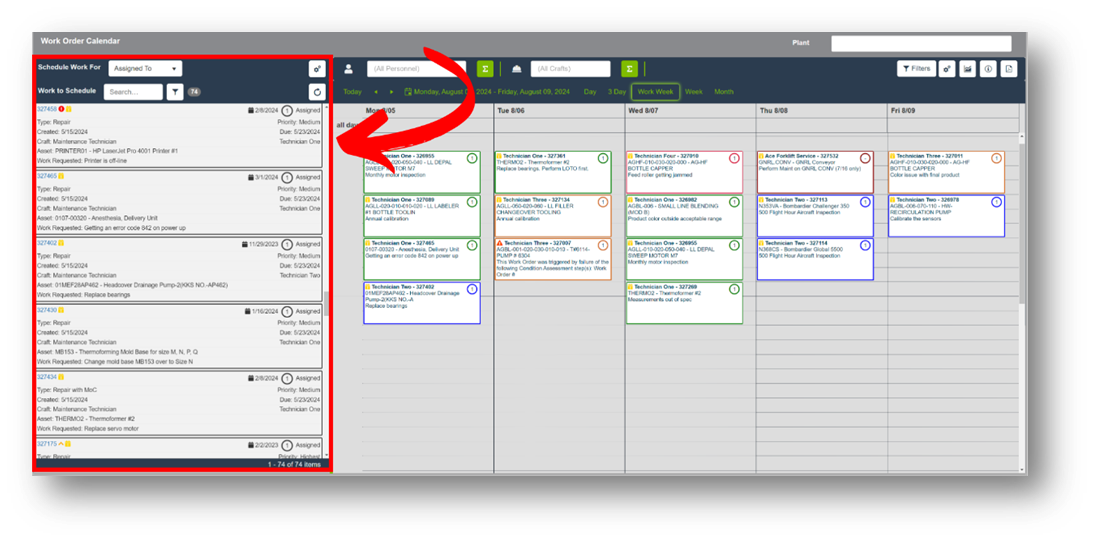 Feature Guide: Work Order Calendar – LLumin Support Portal