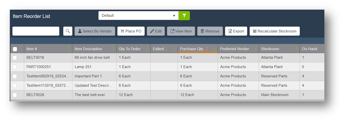 How to Use the Item Reorder List – LLumin Support Portal